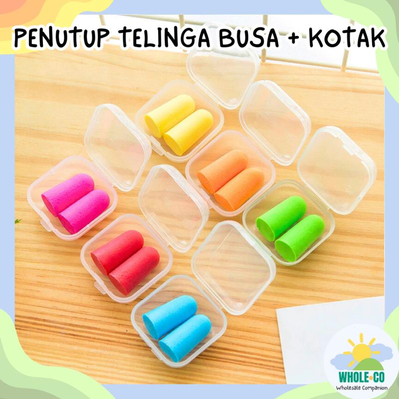 Penutup Telinga Busa + Kotak Premium Ear Plug Penyumbat Telinga Tidur ...