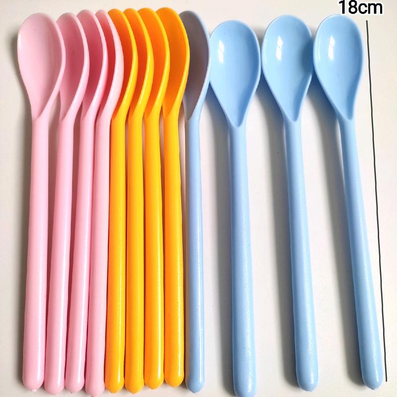 [Ready Stock] Long Spoon Sudu Plastik Tebal Dessert spoon baby - TikTok ...