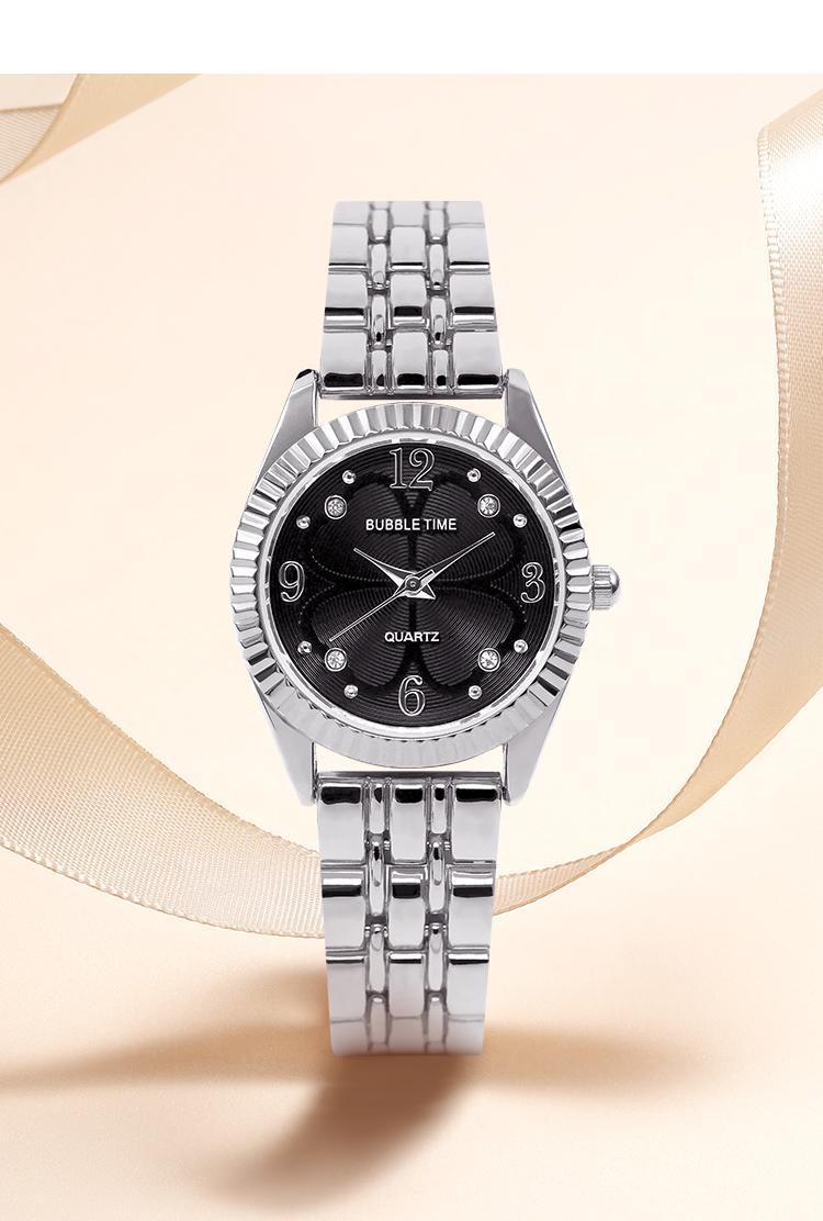 Jam Tangan Wanita Analog Rantai Stainless Steel Tahan Air Dial Kecil ...