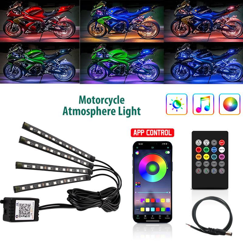 Motorcycle Atmosphere Underglow Lights LED Light Kits App Remote ...