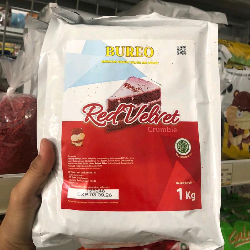 Bureo Bubuk Redvelvet Crumble Kasar 1Kg & 250Gr Repack - Shop | Tokopedia