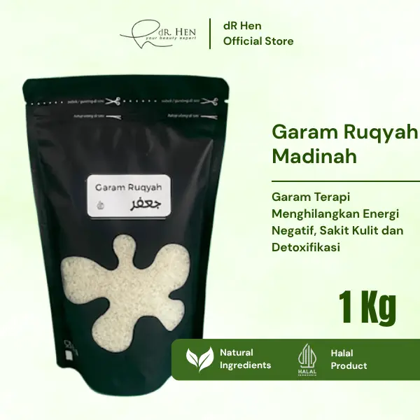 [ Kemasan 1 Kg ] Garam Ruqyah Madina Halal Garam Tolak Bala, - Shop ...