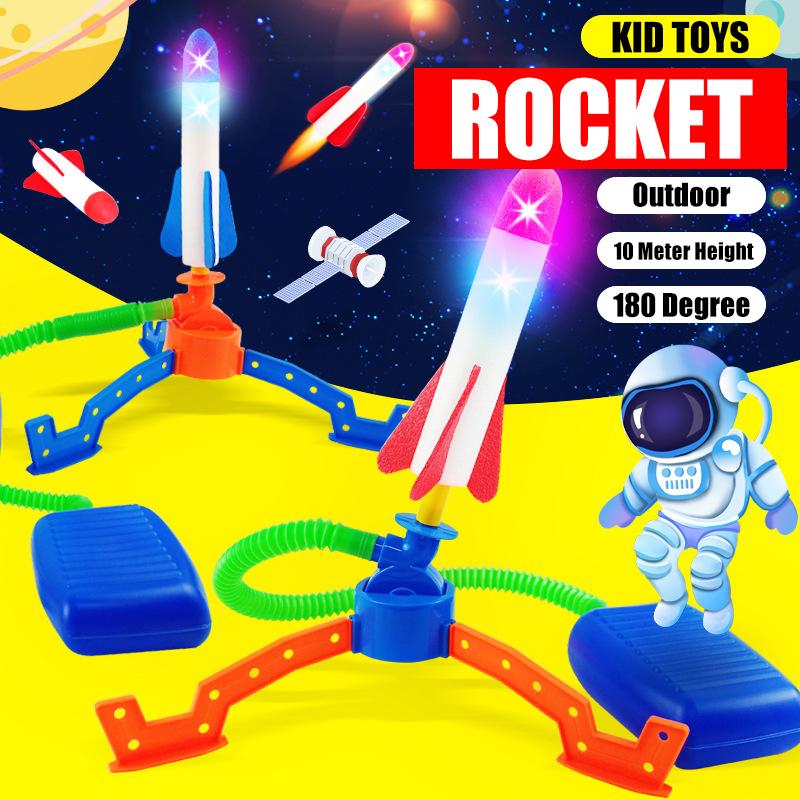 Children Kid Outdoor Foot Skyrocket Flying Blaster Rocket Launcher ...