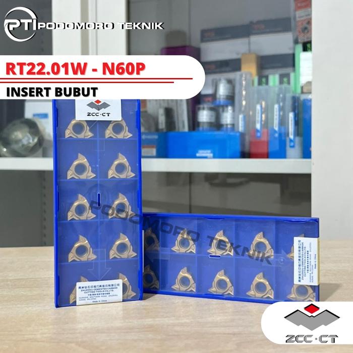 Jual RT22.01W-N60P Insert Milling Bubut Ulir Drat Luar / Kanan RT 22 01 ...