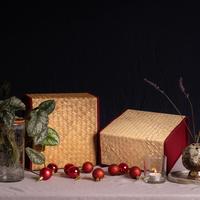 Jual Kotak Keranjang Hampers Hadiah Gift Set Multifungsi Anyaman Lontar ...