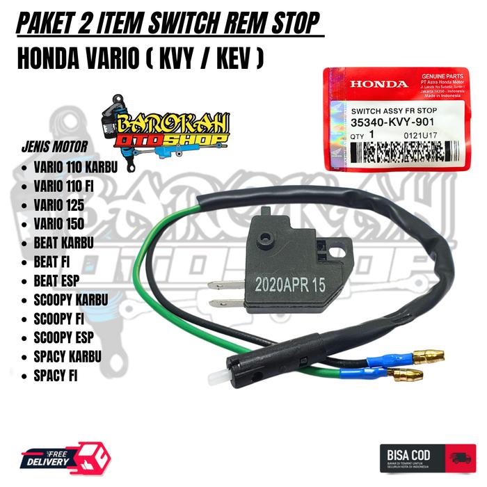 Jual Paket Switch Rem Depan Beat+Switch Rem Belakang Vario 110, Vario ...