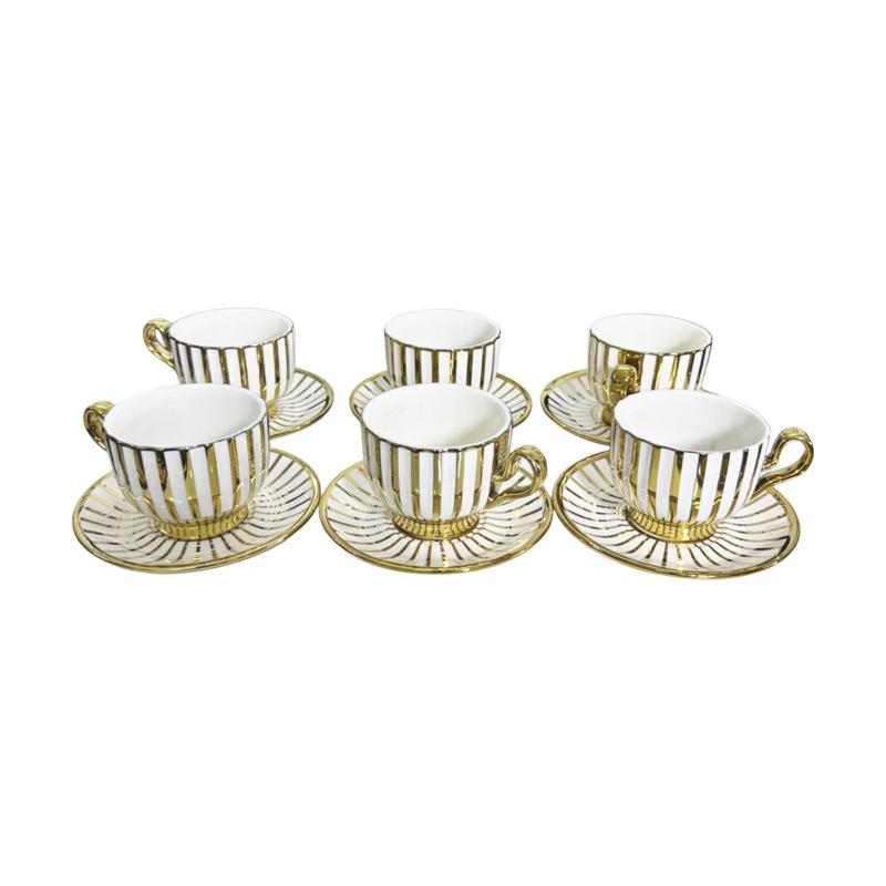 Set Cawan Teh Viral Norita Bewarna Emas dan Putih Eksklusif - TikTok ...