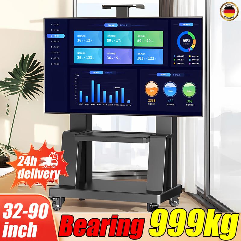 Bear 350kg Removable TV Stand With Wheels 32-75 Inch TV Stan - TikTok ...