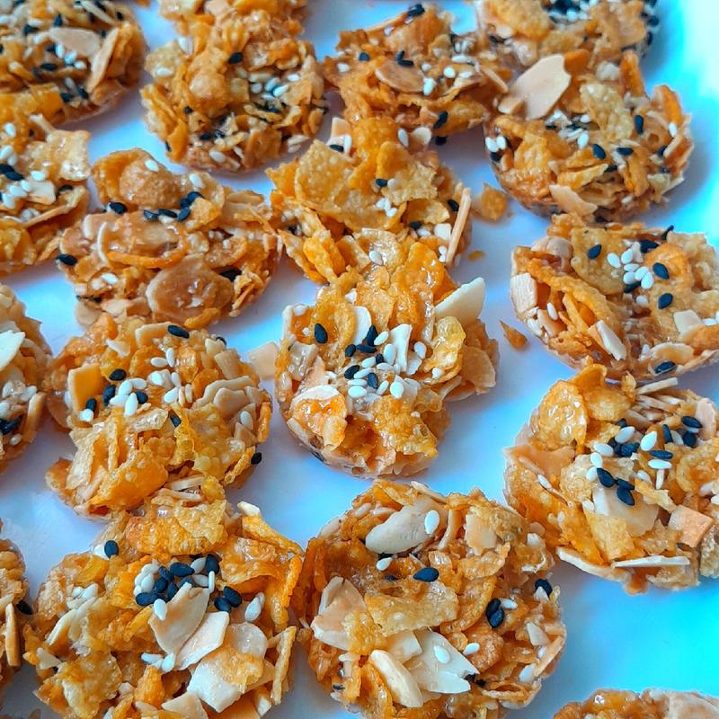 Cornflake Almond Cookies/ Cemilan Gluten free/Snack Viral/Cornflake ...