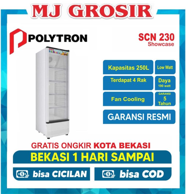 SHOWCASE POLYTRON SCN 230 L 4 RAK DISPLAY COOLER KULKAS LOW WATT - Shop ...