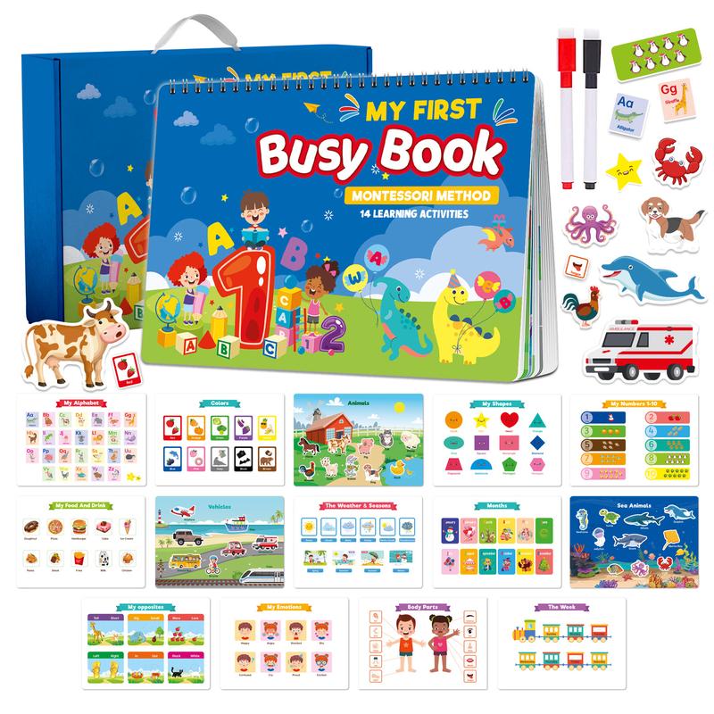 Preschool Learning Activity Quiet Flash Card 15 Themes Montessori Busy ...