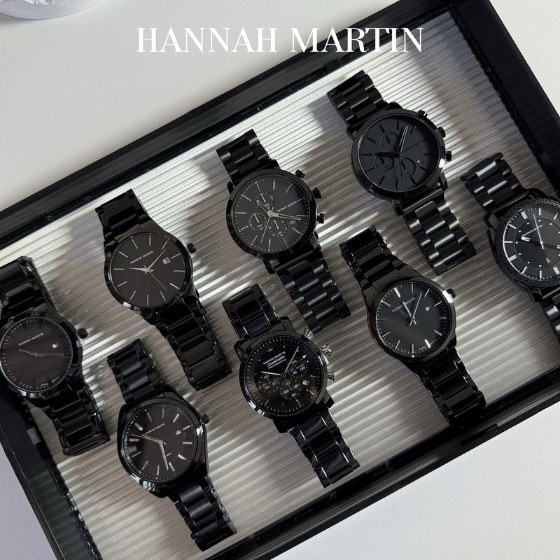 【semua seri hitam】HANNAH MARTIN Jam Tangan Pria 100% Origina - Shop ...
