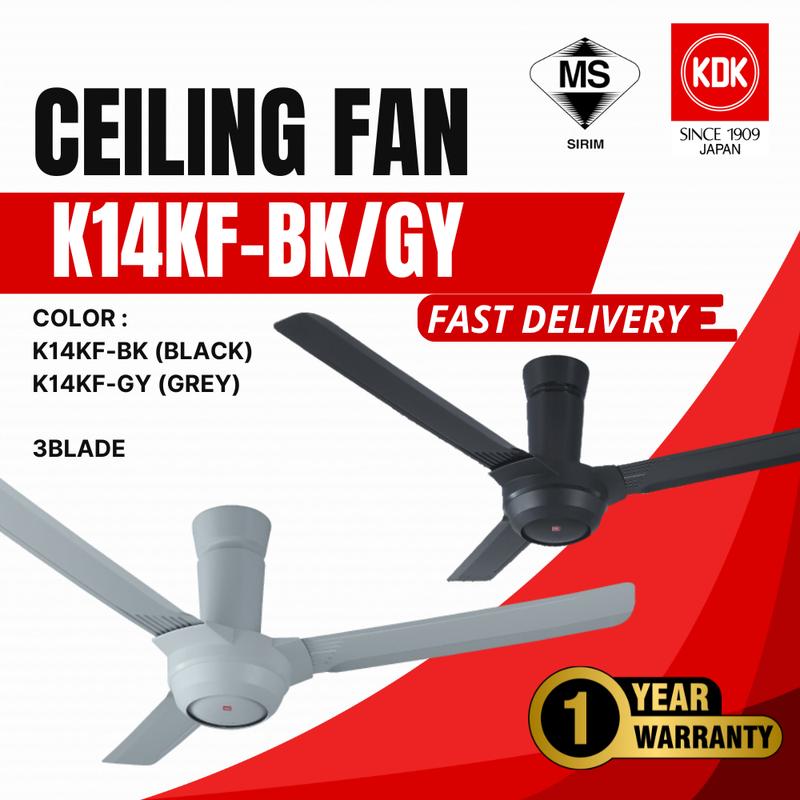 KDK CEILING FAN REMOTE CONTROL TYPE K14KF-BK/K14KF-GY 140cm/56 ...