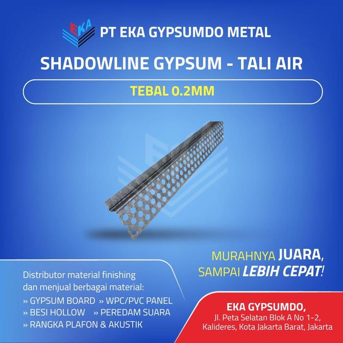 Jual Shadow Line Gypsum Panjang 3m - Tali Air - HARGA KANTOR - Jakarta ...