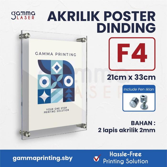 Jual Display Poster Dinding Akrilik Ukuran F4 / Frame / Bingkai - Kota ...