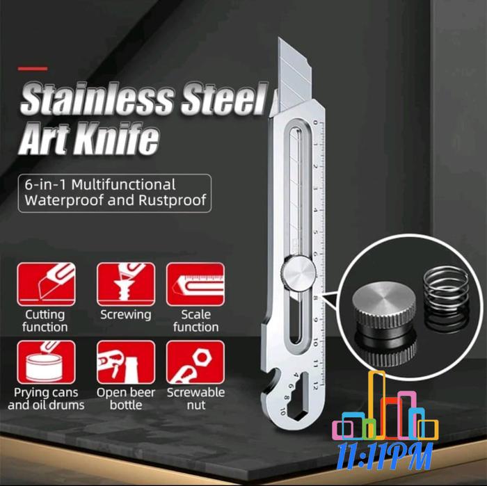 Jual Cutter Pisau Tajam Besar Baja Stainless Anti Karat Bahan Kuat ...