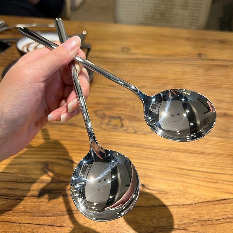 Creative stainless steel round headed spoons for holiday gatherings ...