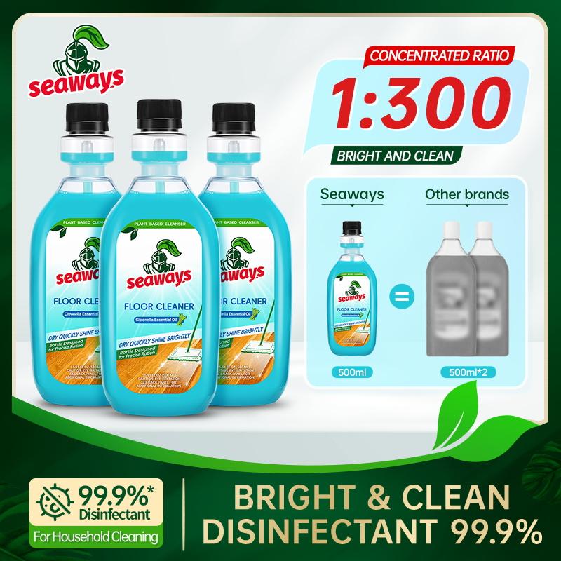 Seaways Visual dosing and squeezing Quick drying Floor Cleaner（500ml ...