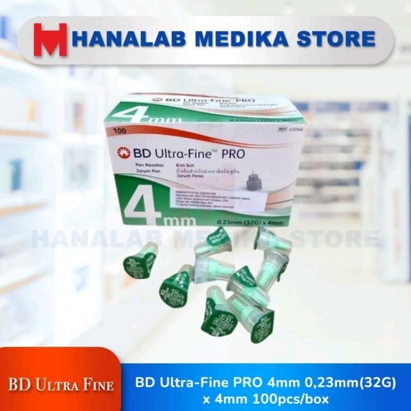 BD Ultra-Fine PRO 4mm 0,23mm(32G)x 4mm 100pcs/box - Shop | Tokopedia