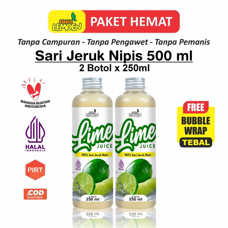 Sari Jeruk Nipis 100% Murni / Pure Lime Juice Fresh 250 ml - - Shop ...