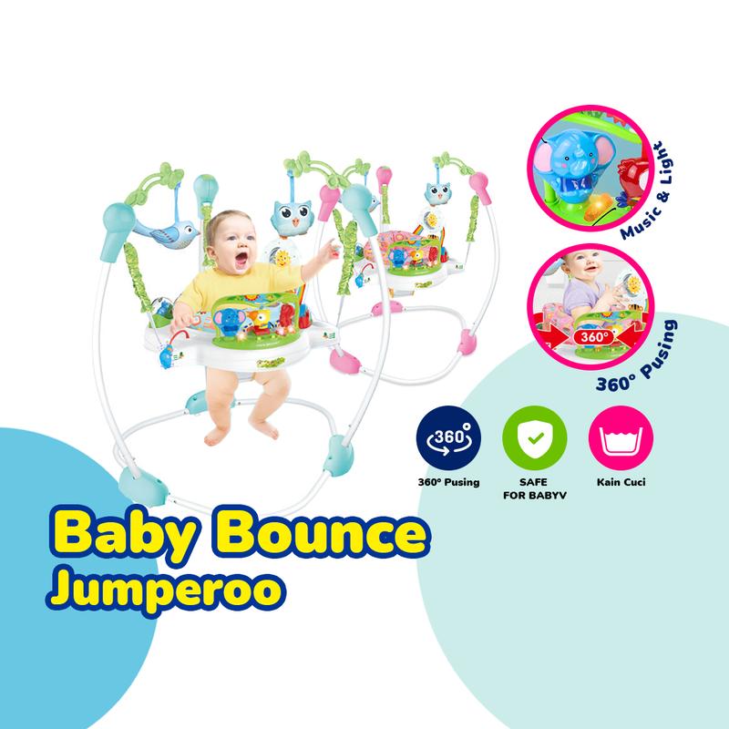360º Rotate Baby Jumperoo Baby Jumper Bouncer Turn Rocking Chair ...