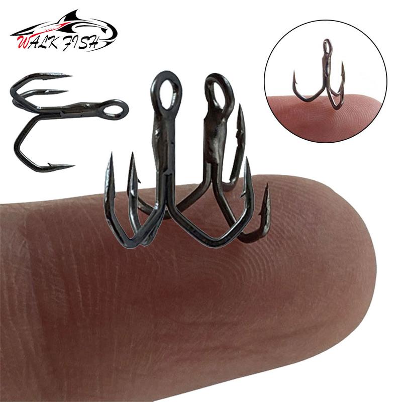 WALK FISH 10Pieces High-Carbon Steel Treble Fishing Hook Black - TikTok ...
