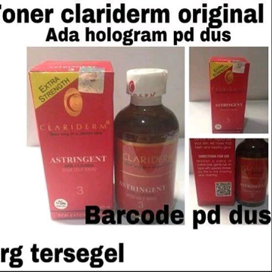 TONER CLARIDERM 100% ORIGINAL HOLOGRAM BARCODE - Shop | Tokopedia