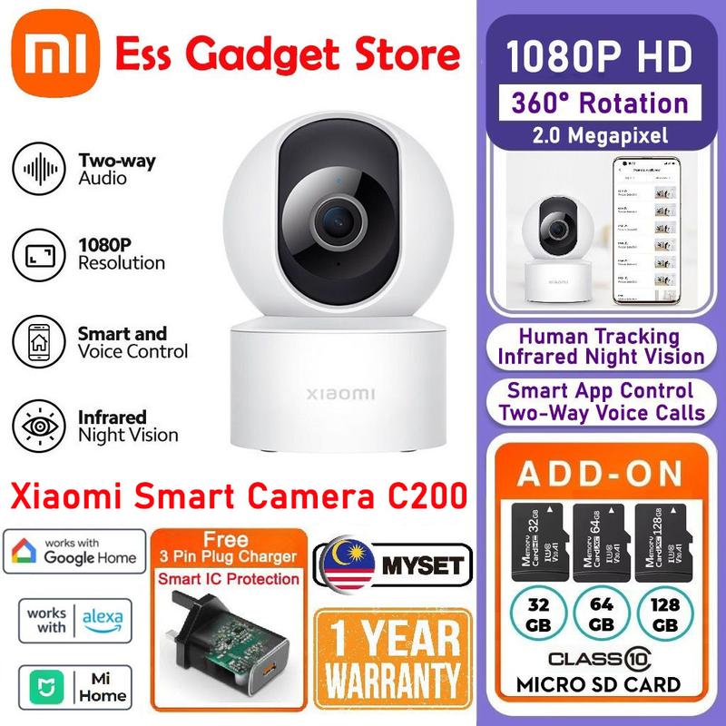MYSET Xiaomi Smart IP 360° Camera C200 1080P Resolution Two-way ...
