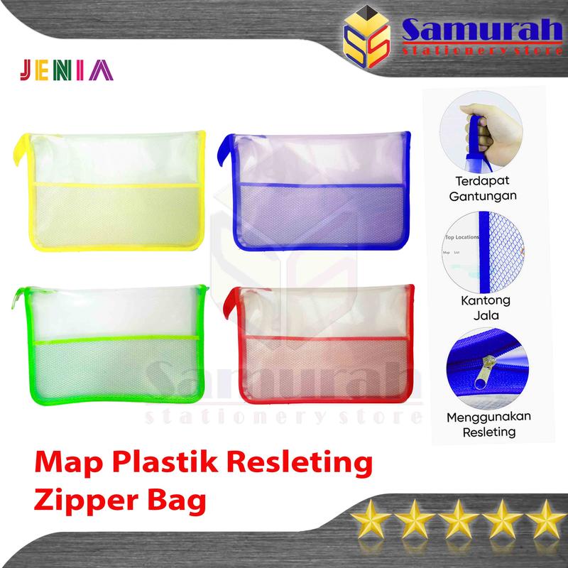 Map Plastik Jaring Seleting JENIA Folio / Zipper Bag School F4 - Shop ...