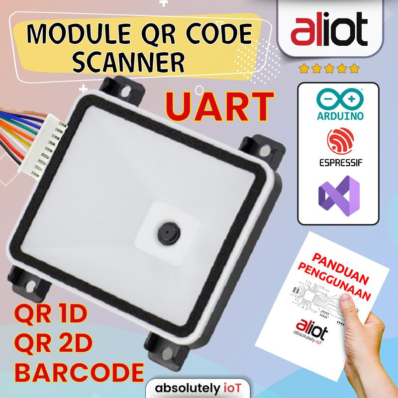 Module qr code scanner modul qr code 1d 2d barcode arduino esp32 uart ...