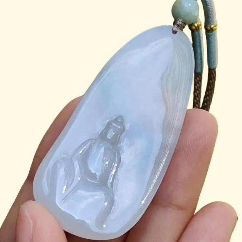 Crafted as the faceless buddha Semi Icy Natural Type A Jadeite - TikTok ...