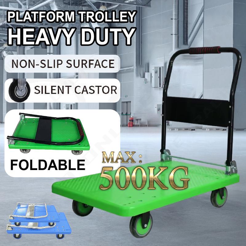 Super Heavy Duty Foldable Handle Platform Trolley 360° Rotation ...