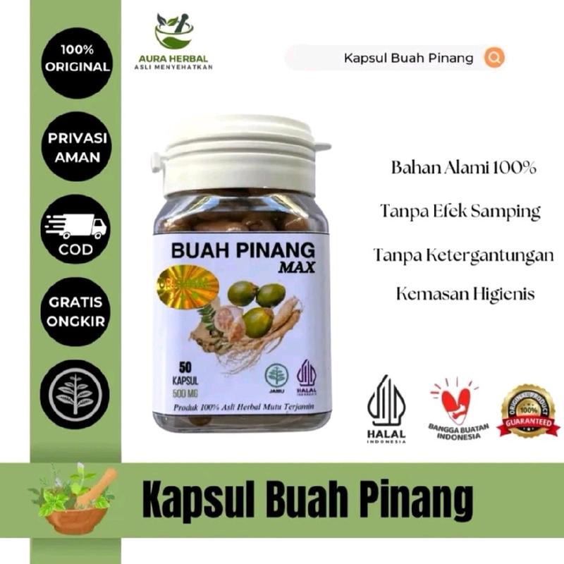 Kapsul Buah Pinang Original 100% Herbal Isi 50 - Shop | Tokopedia