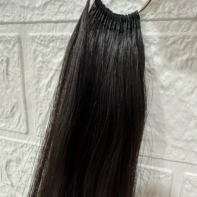 9D feather hair extensions. Long hair 60cm hair extension technology ...