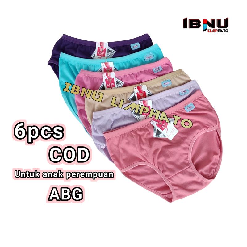 Celana Dalam Anak Remaja Perempuan Polos 6 Pcs Sempak ESSE Katun - Shop ...