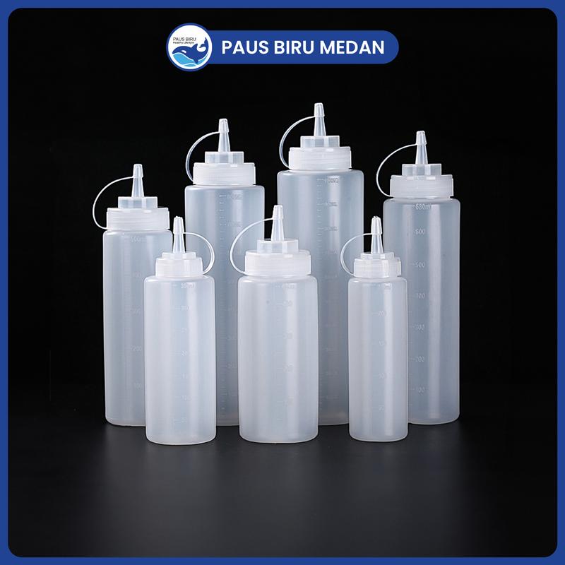BOTOL SAUS PLASTIK | 4 VARIAN KAPASITAS | BOTOL FLEKSIBLE KAPASITAS ...