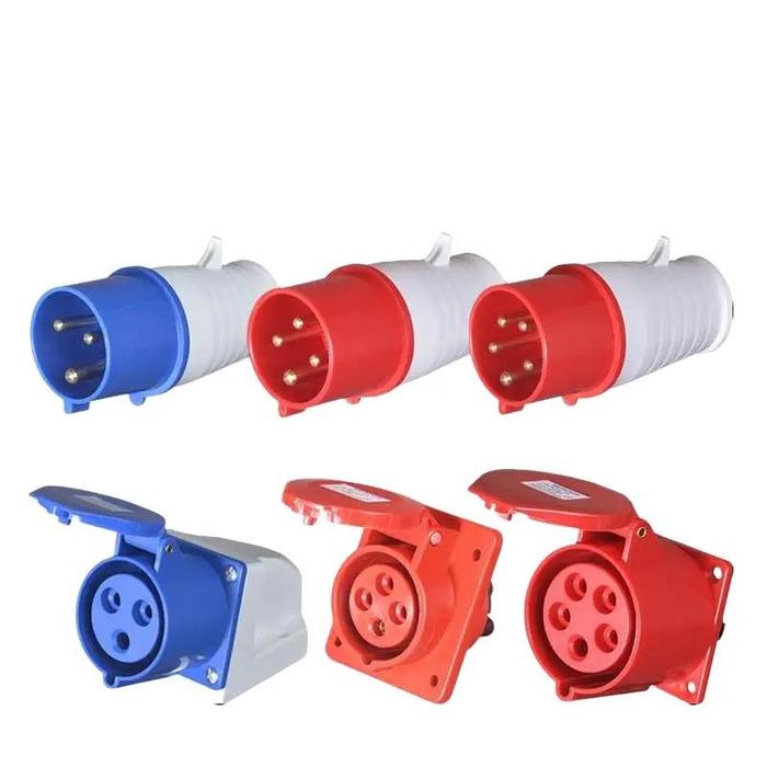 Jual IP44 Waterproof Dustproof Industrial Connector - 16/32A 220V Male ...