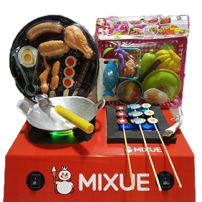 Kompor Led 2 Tungku Mainan Anak Mainan Masak Masakan Bisa Nyala Bisa