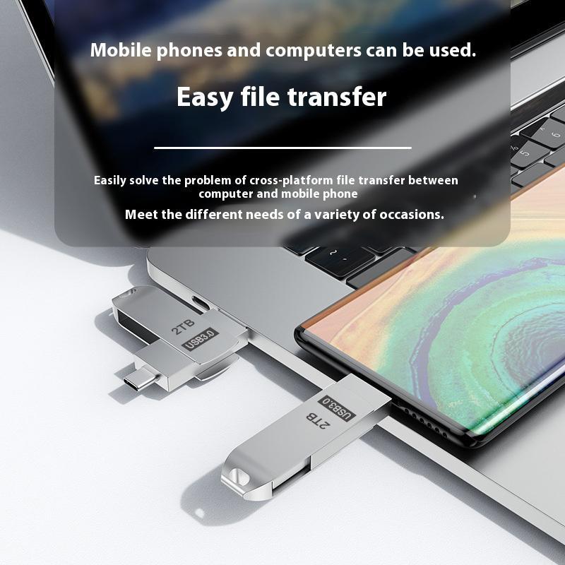 Pemacu Denyar USB, Kapasiti Besar 2TB, Penggunaan Dwi untuk Telefon ...
