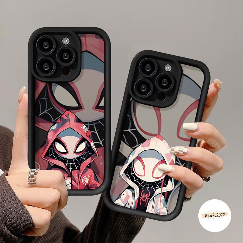 Cartoon Couple Spider-Man Soft Case Compatible for IPhone 11 XR 15 14 ...