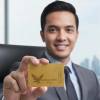 Jual Cetak custom Kartu Nama Aluminium / ID CARD Warna Silver / Gold ...