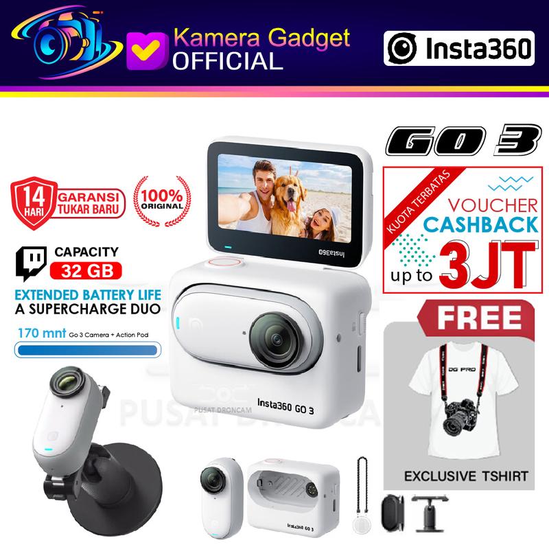Insta360 GO 3 32GB - Insta 360 GO3 Action Cam Camera 32GB Original ...