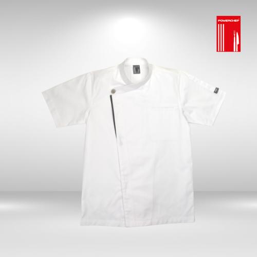 Powerchef Ascot White Short Sleeve Chef Jacket - TikTok Shop Malaysia