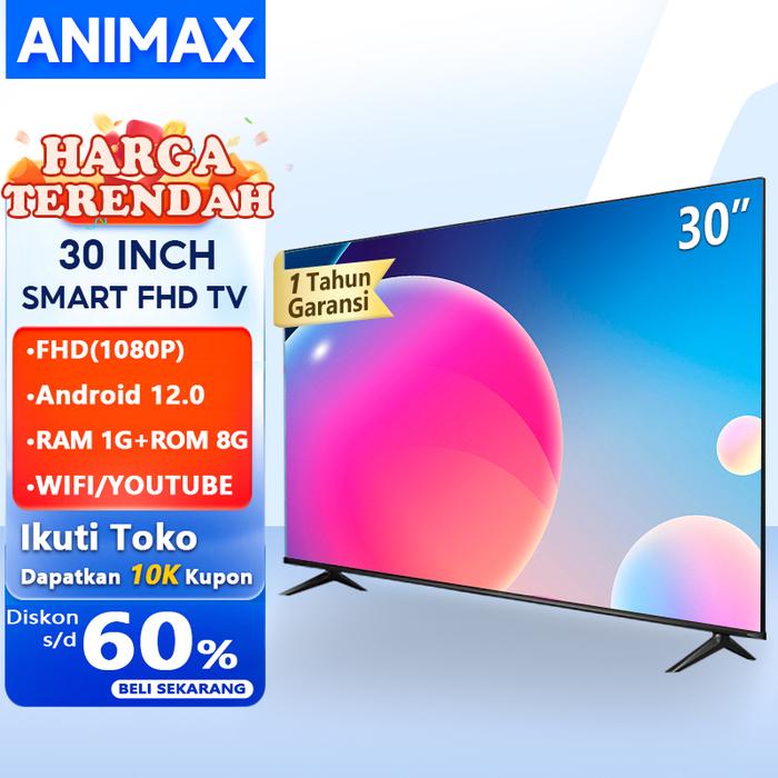 Jual Animax TV Led Digital Smart 30 inch 32 inch FHD Ready Smart ...