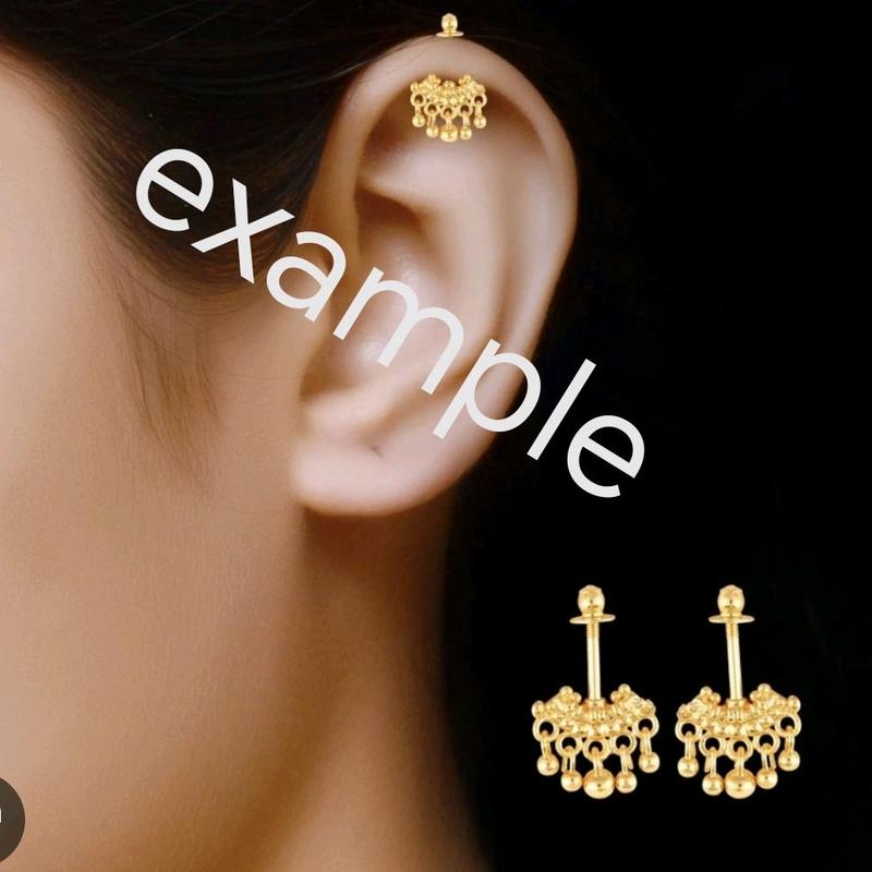 koppu /Bugadi . upper ear stud earrings...screw type.. read - TikTok ...