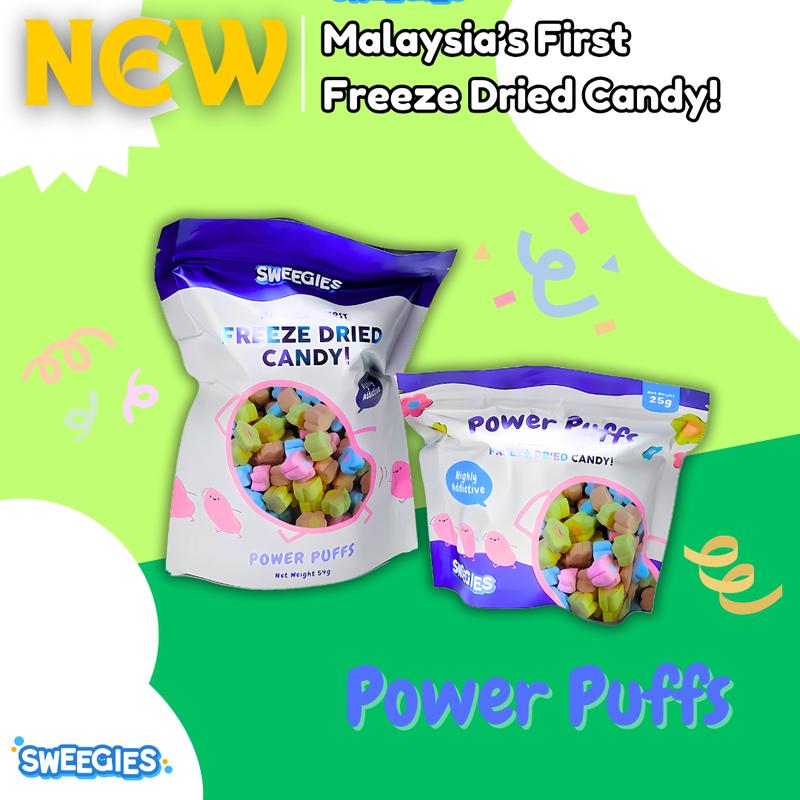 Sweegies Power Puffs Freeze Dried Marshmallow Candy Snacks Food ...