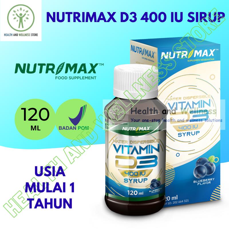 NUTRIMAX VITAMIN D3 400 IU SYRUP SIRUP 120 ML - Shop | Tokopedia