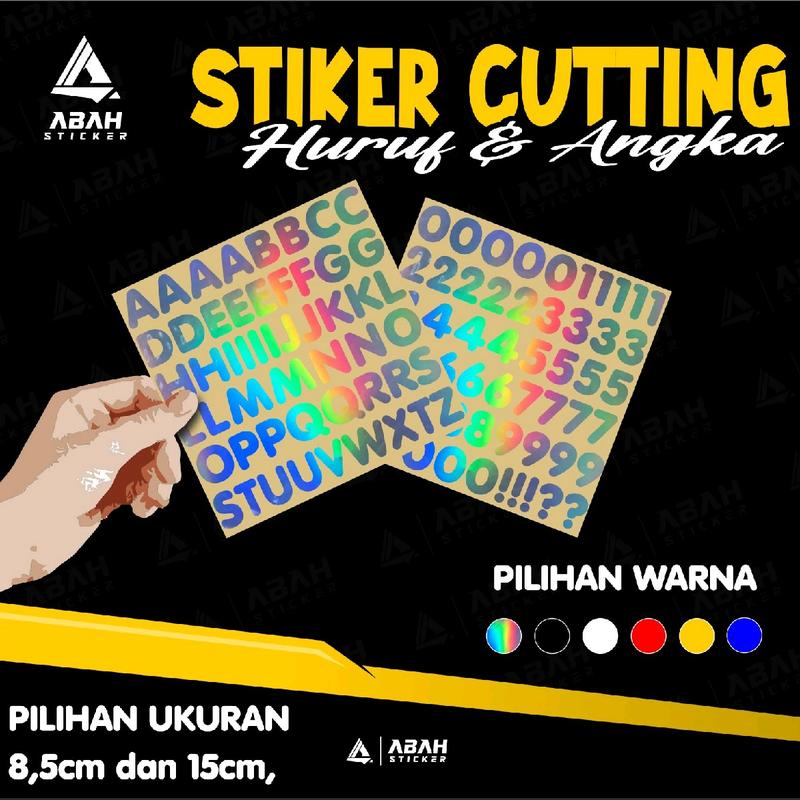 sticker cutting HURUF ABJAD dan ANGKA, NAMA MOTOR BENDA Car - Shop ...