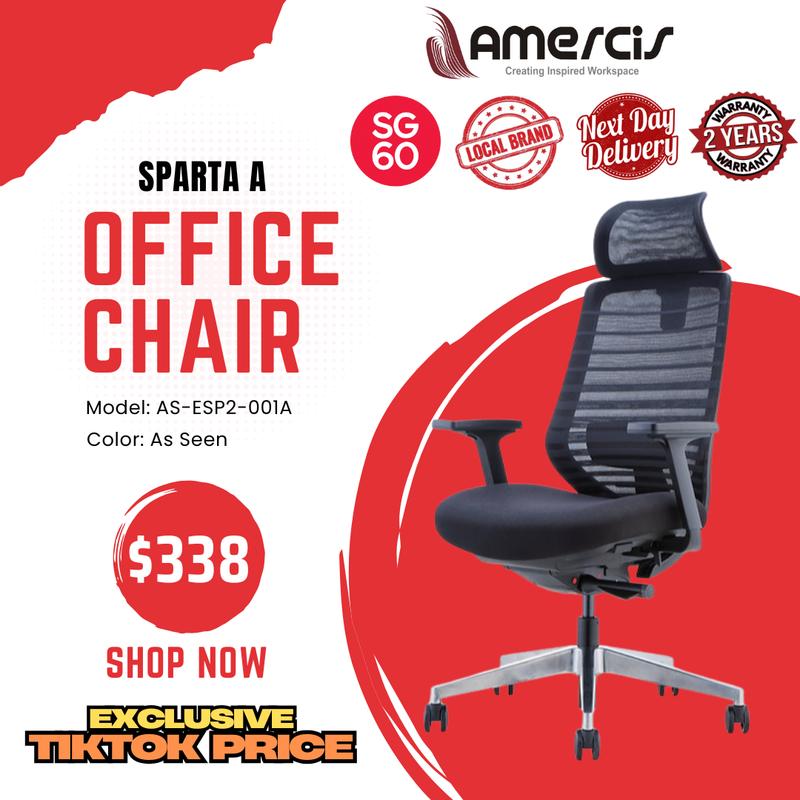 Amercis High Back Sparta A Mesh Chair AS-ESP2-001A - TikTok Shop Singapore