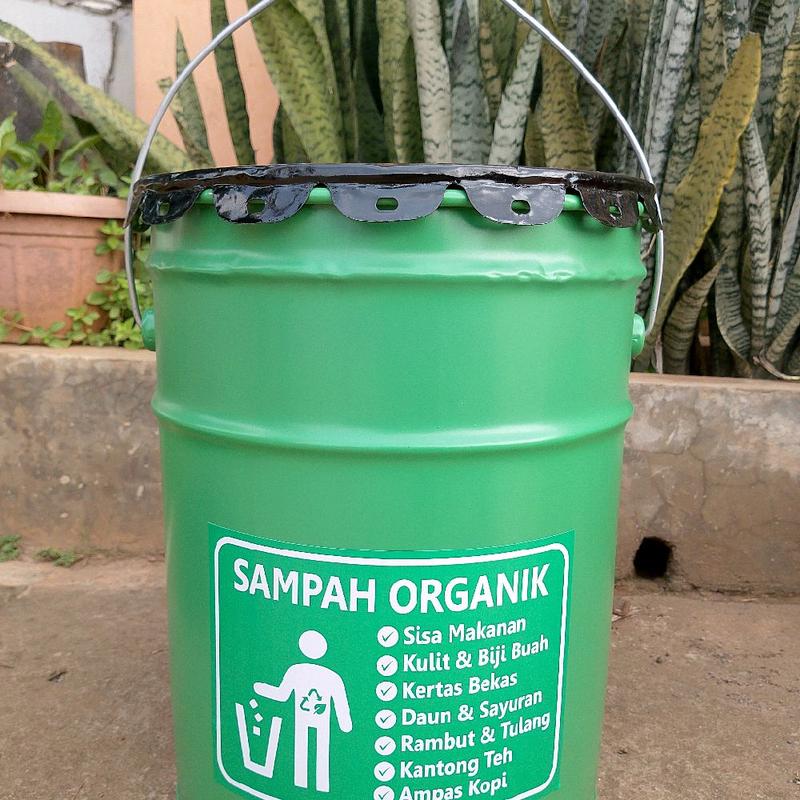 TONG SAMPAH KALENG BESI ORGANIK UKURAN 20L - Shop | Tokopedia